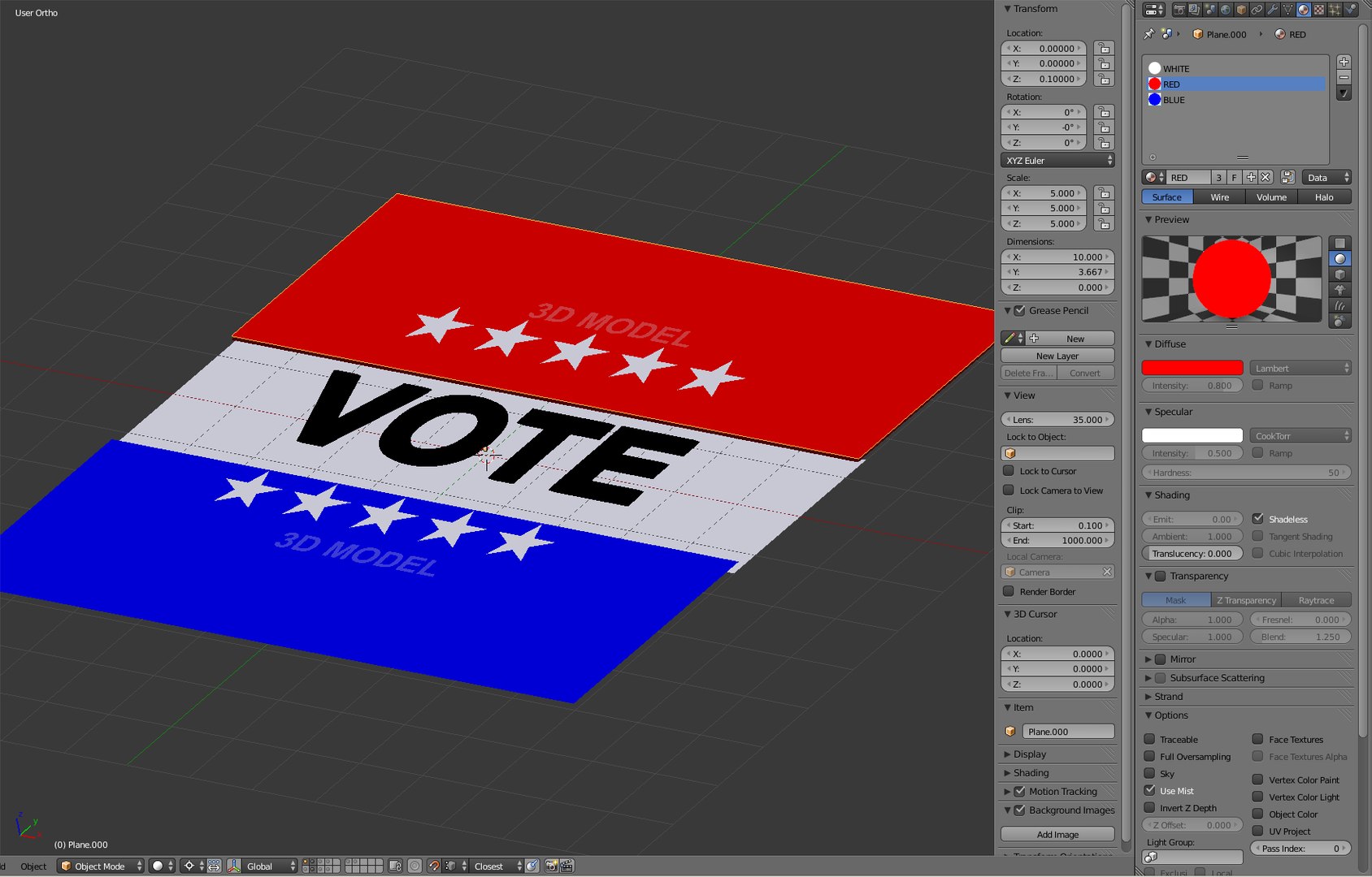 Vote Badge 3D - TurboSquid 2048101