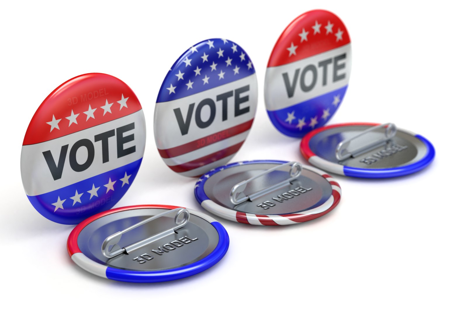 Vote Badge 3D - TurboSquid 2048101