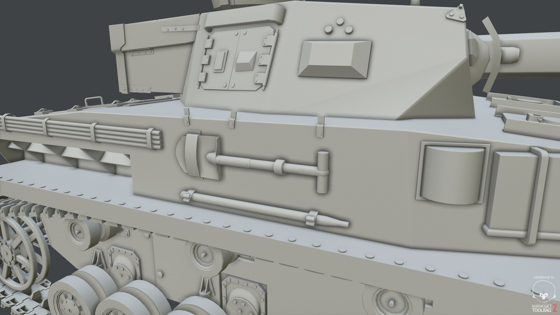 3d Panzer Iv Tank Model