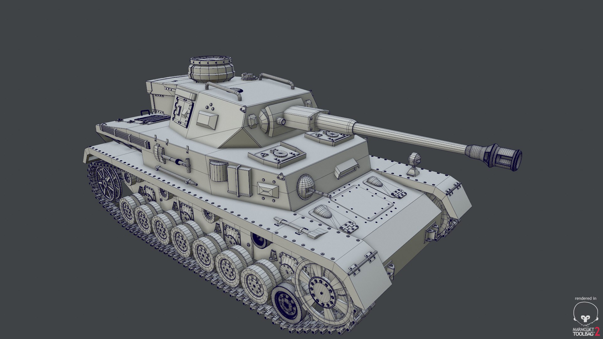 3d Panzer Iv Tank Model