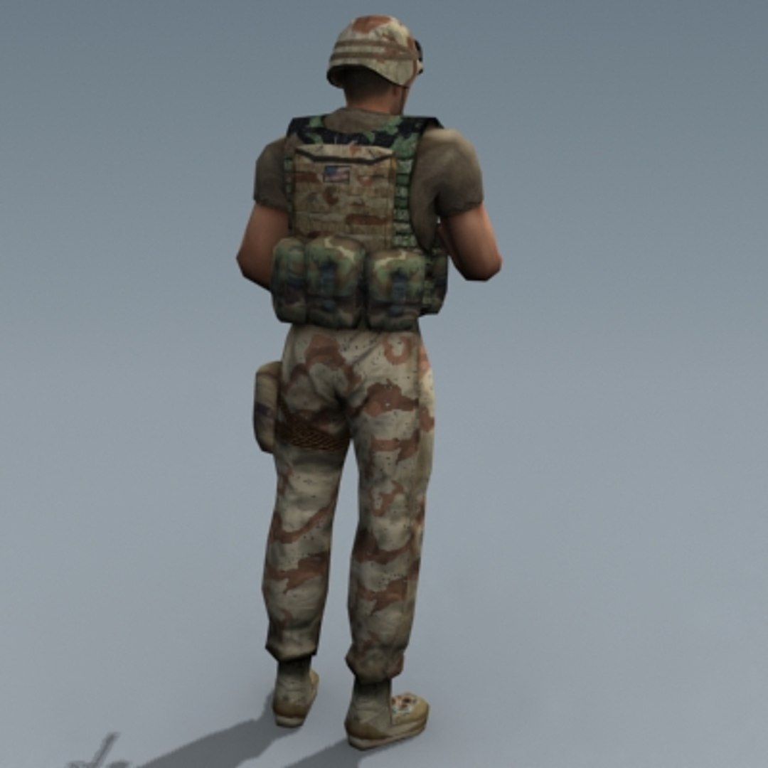 ranger delta soldiers 3d model