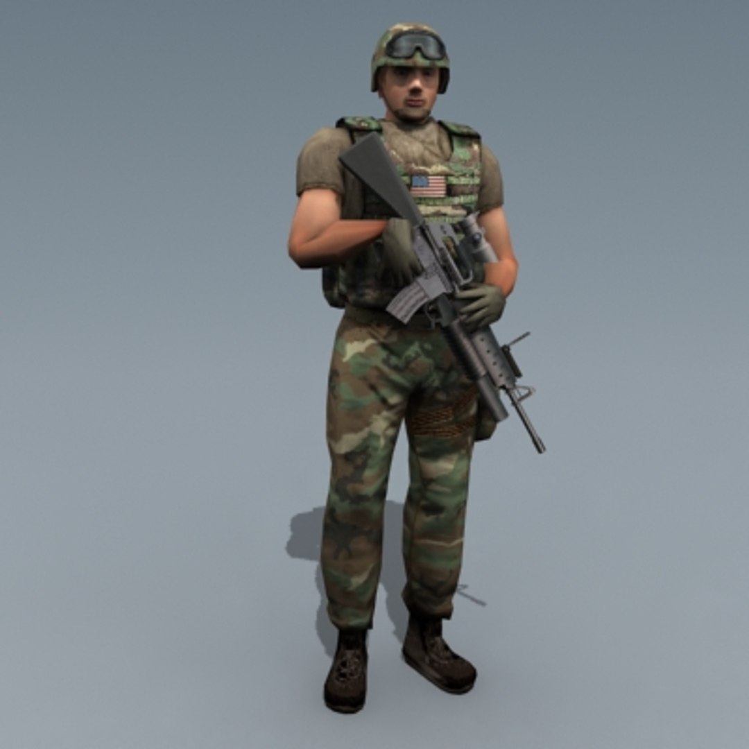 ranger delta soldiers 3d model