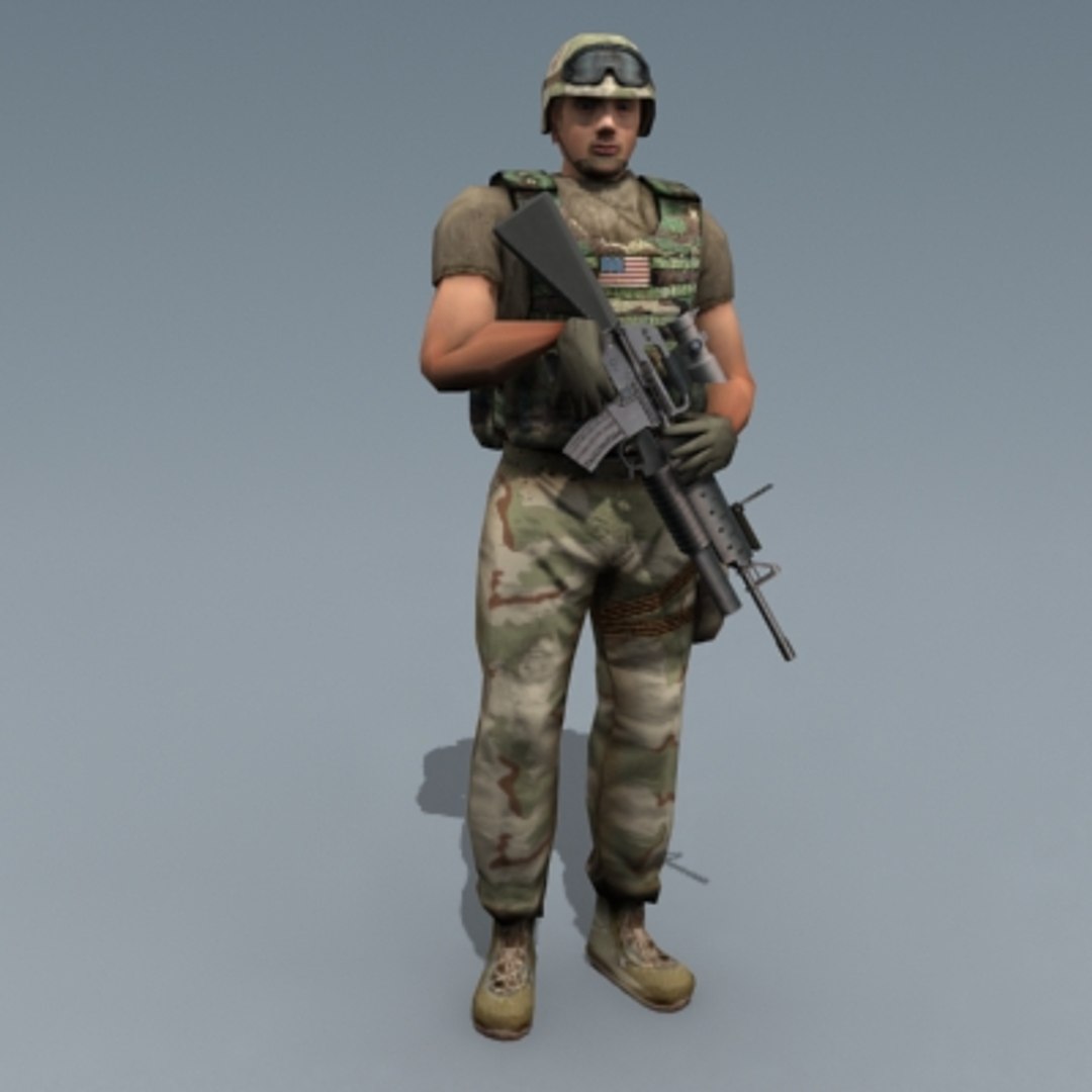 ranger delta soldiers 3d model