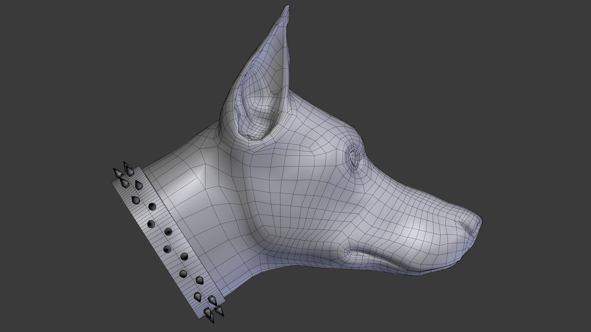3d model dog head