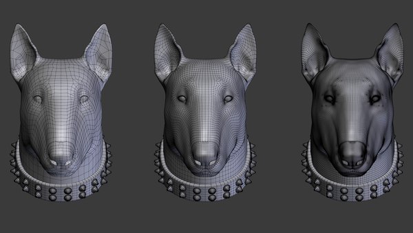 3d model dog head