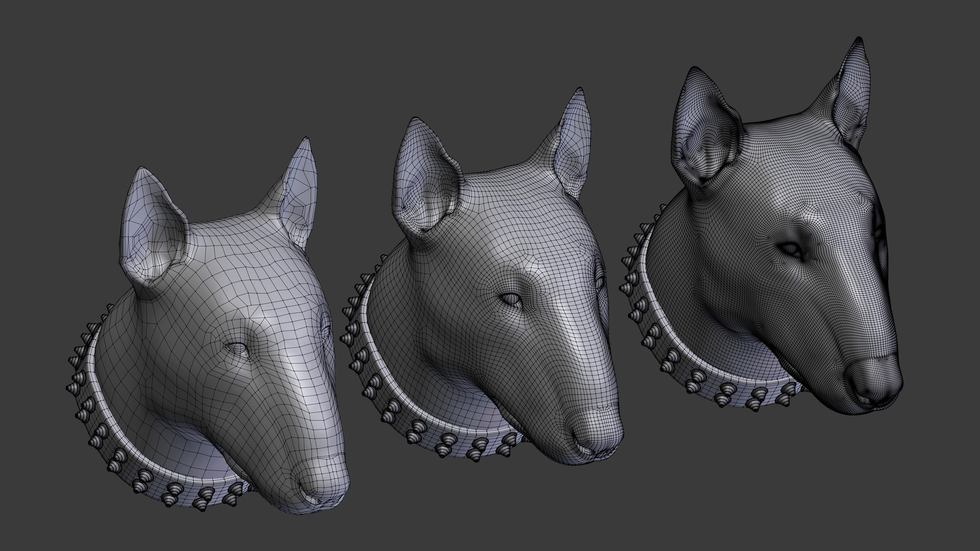 3d model dog head