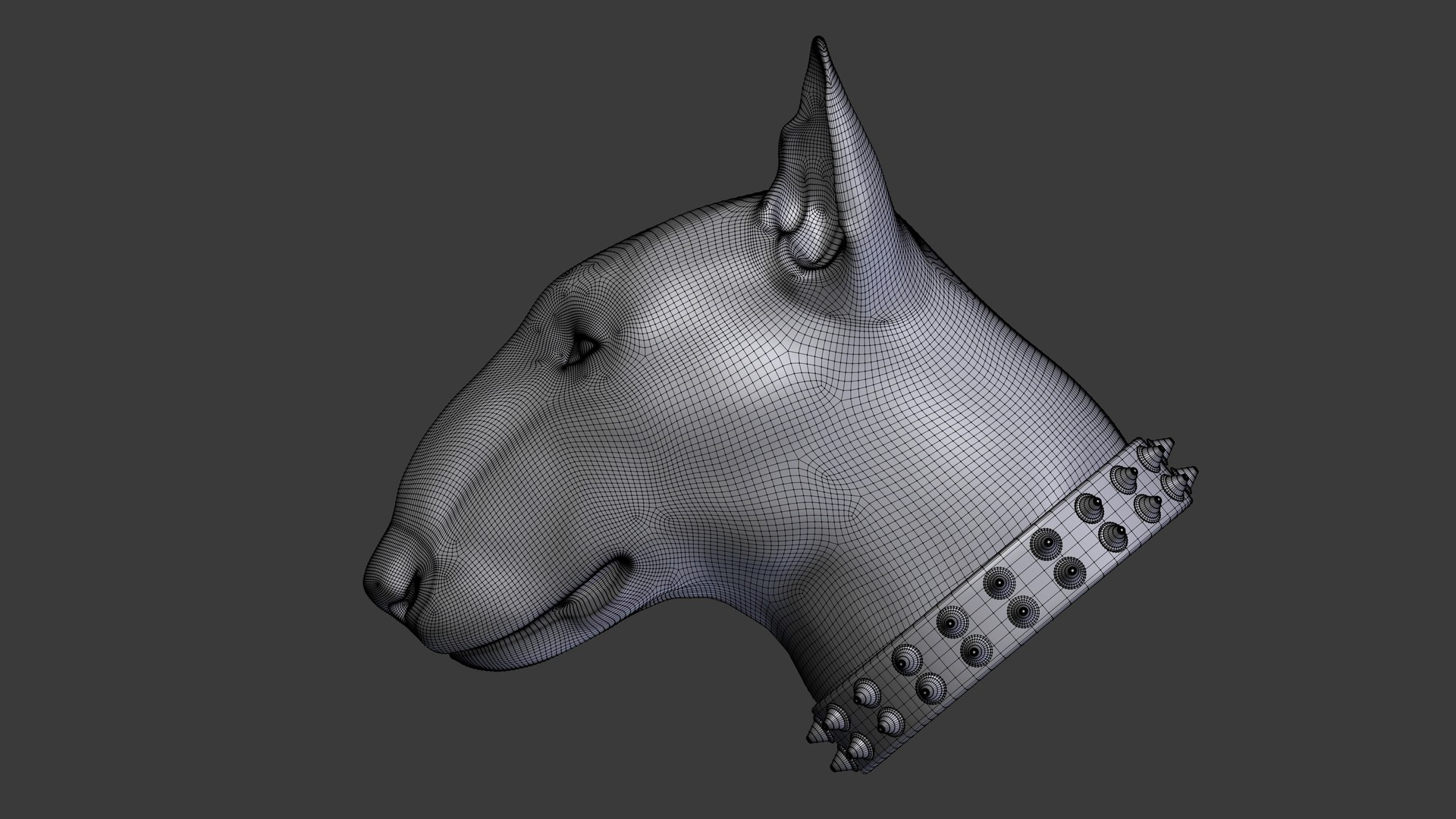 3d model dog head