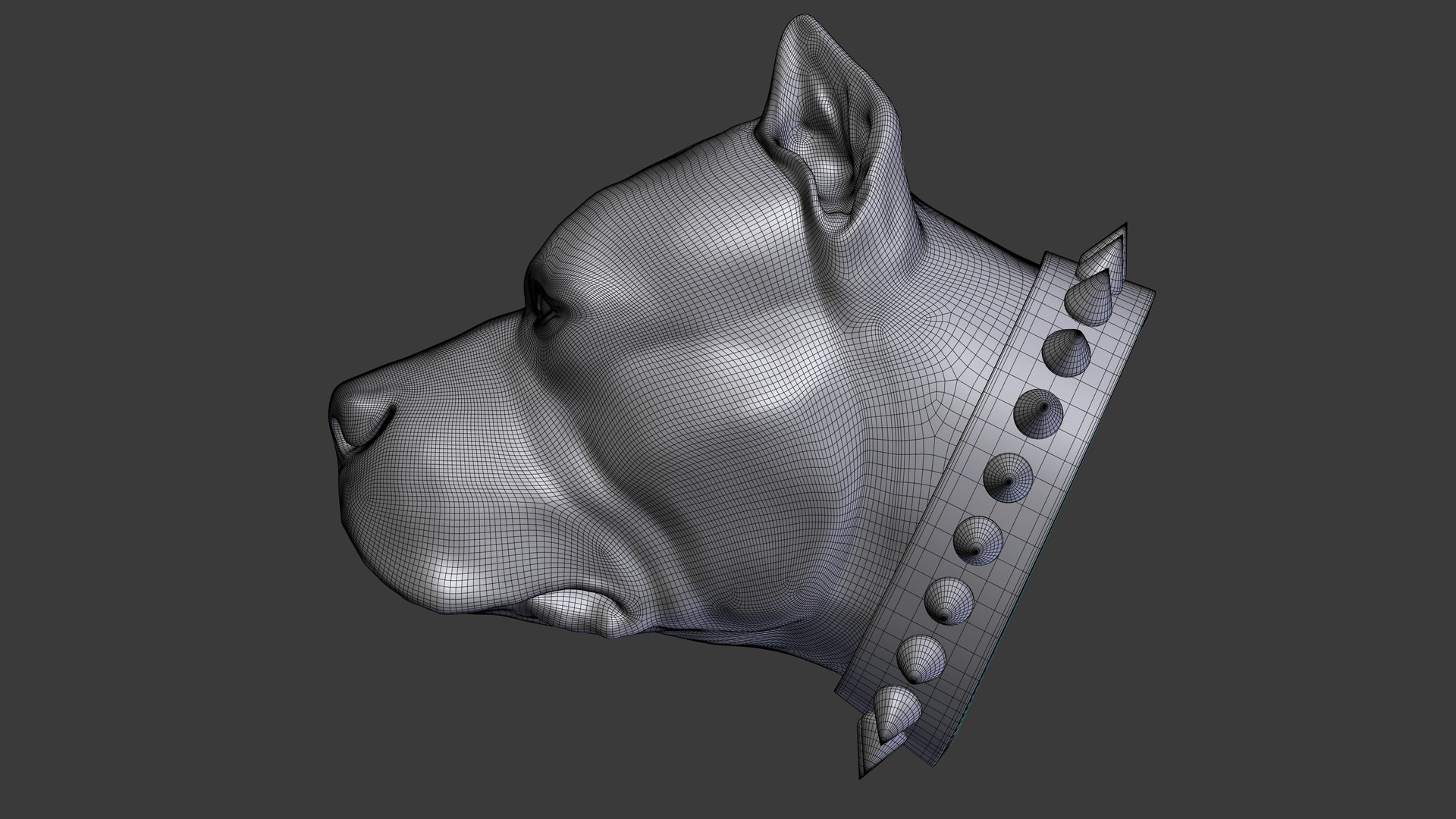 3d model dog head