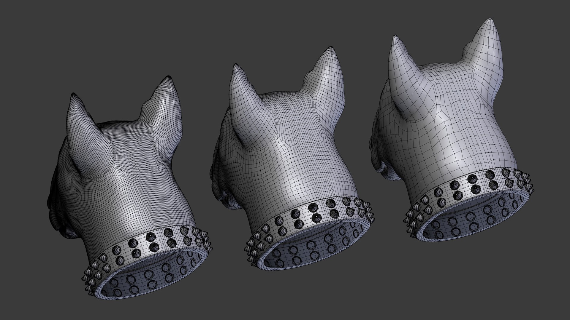 3d model dog head