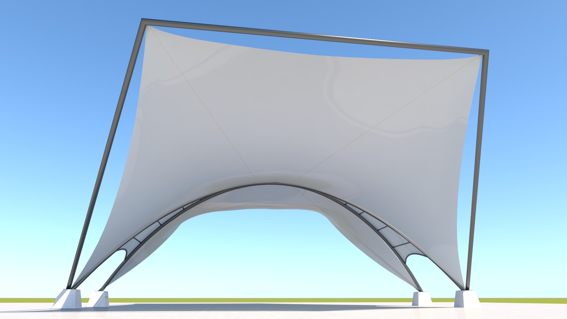 3D Tensile steel structure -2 - TurboSquid 1761265