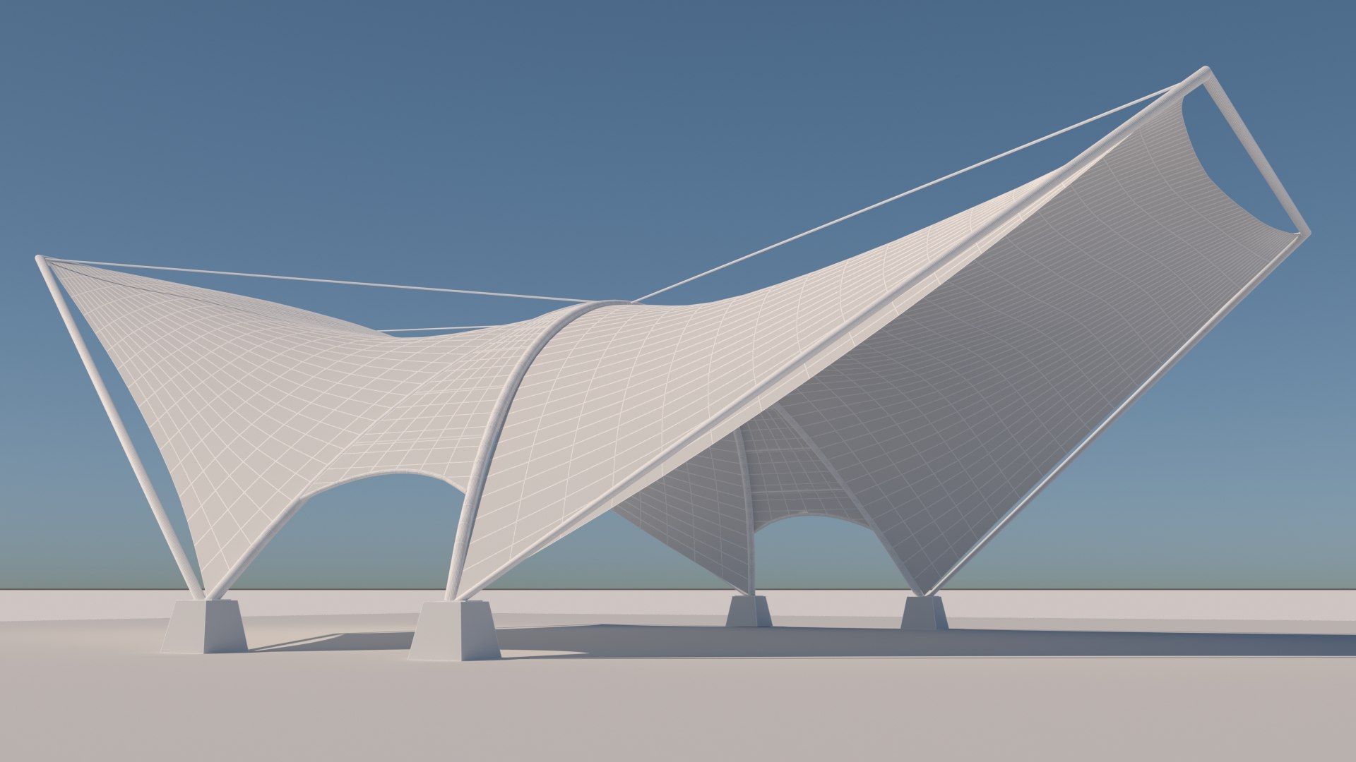 3D Tensile steel structure -2 - TurboSquid 1761265