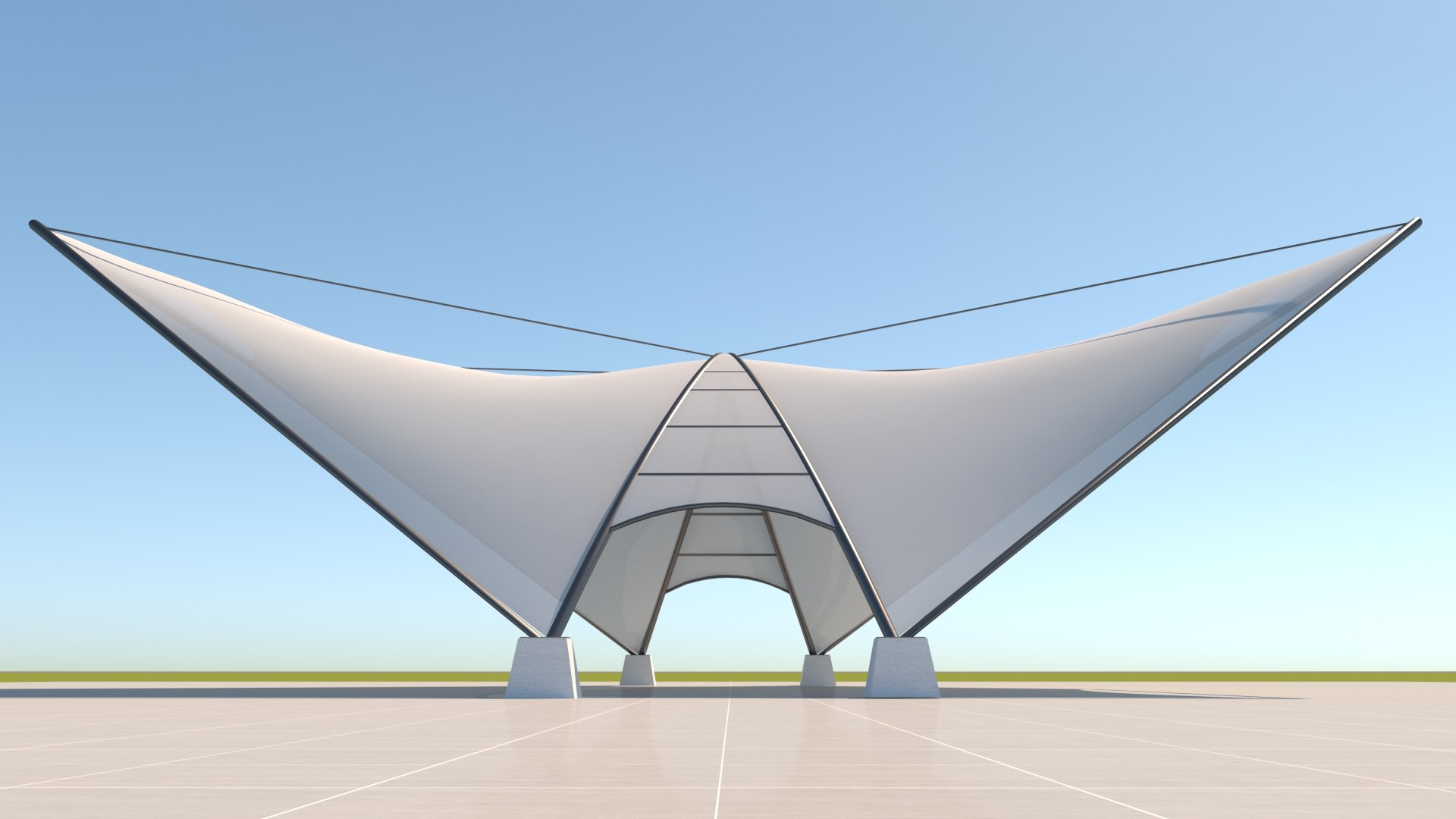 3D Tensile steel structure -2 - TurboSquid 1761265
