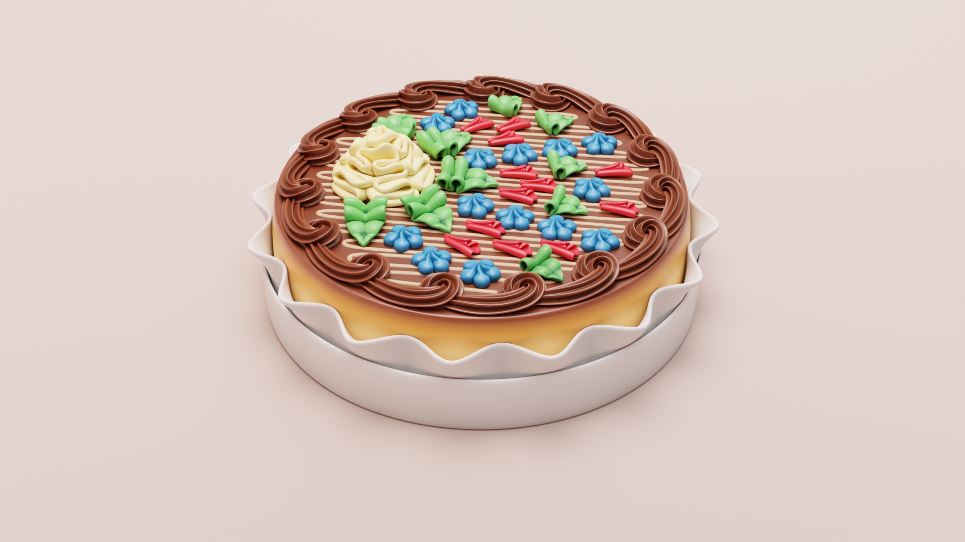 Stylized Kyiv Cake 3D - TurboSquid 2305760
