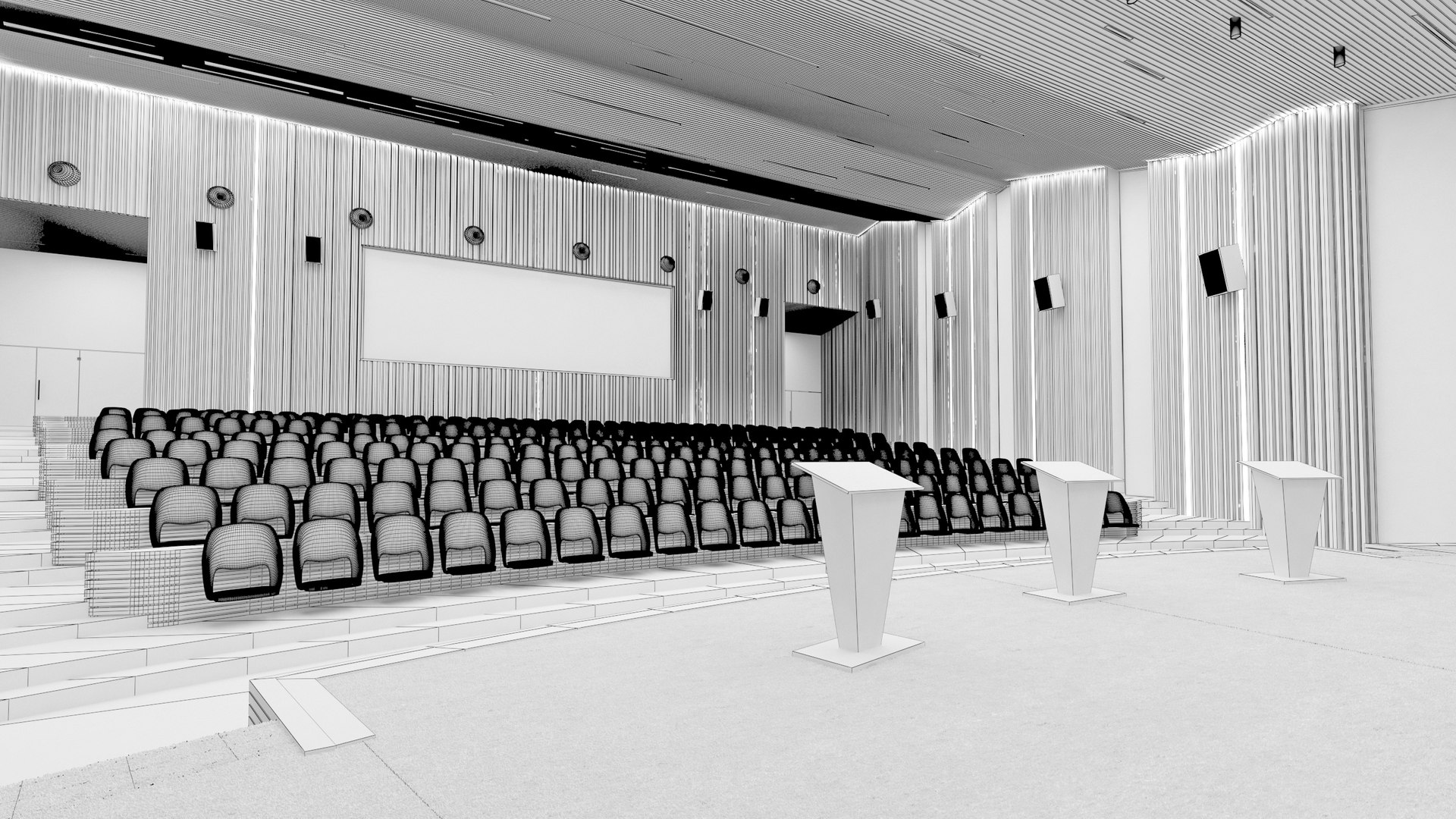 Modern Auditorium 3D Model - TurboSquid 1910247