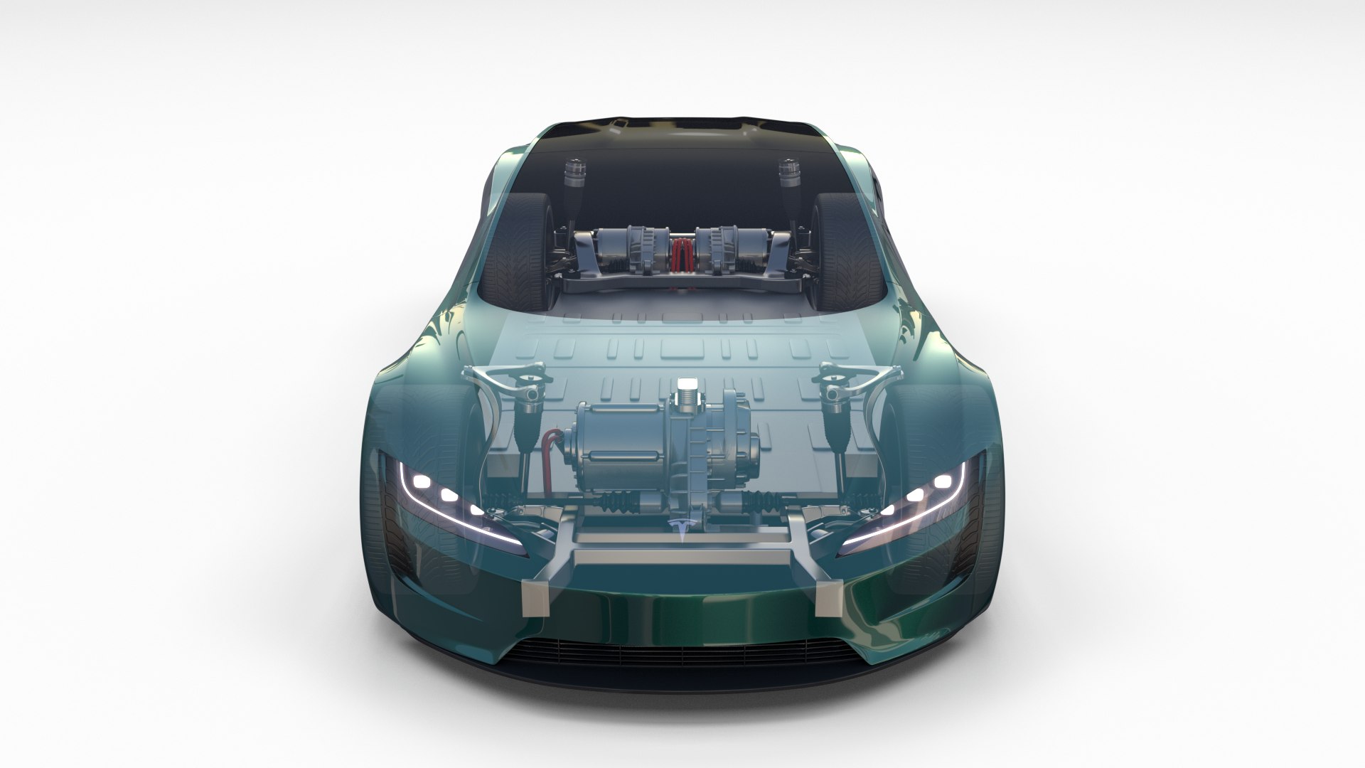 3D model tesla roadster chassis - TurboSquid 1566055