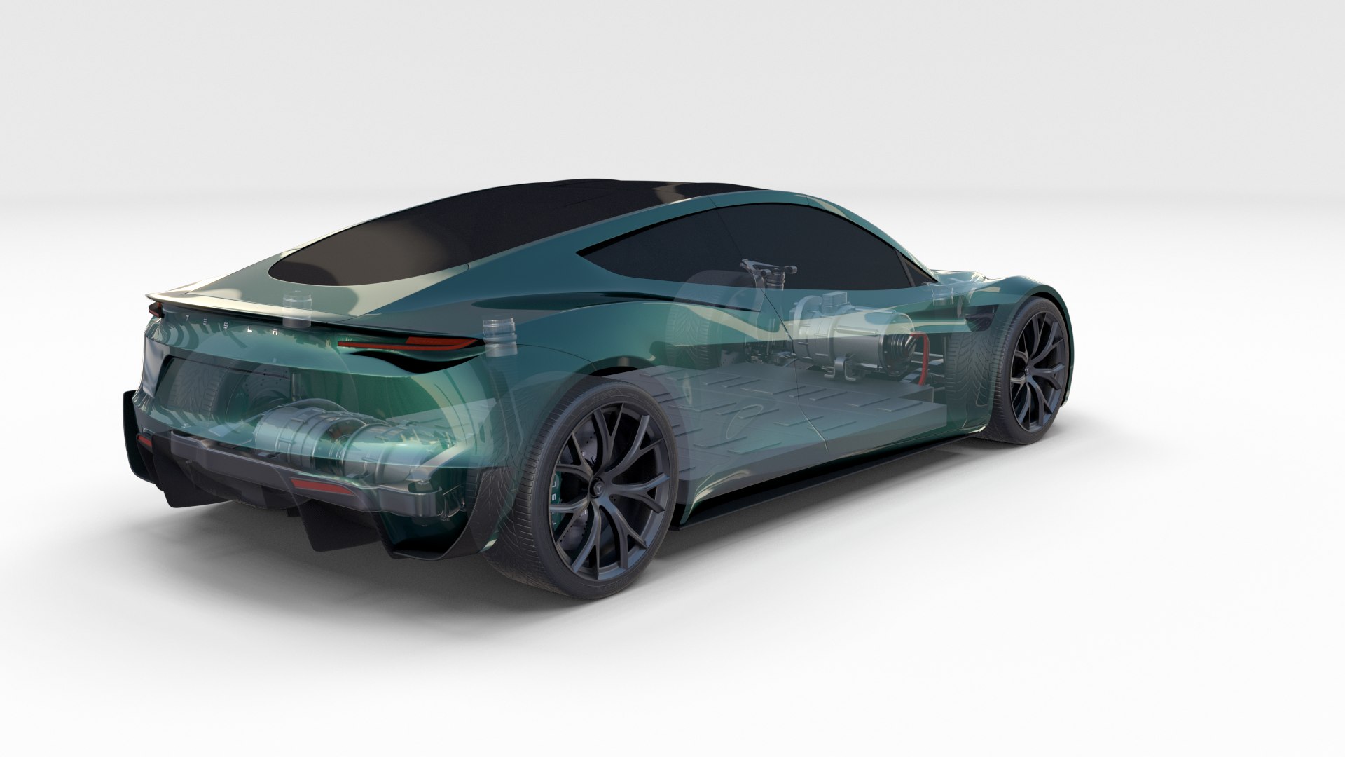 3D model tesla roadster chassis - TurboSquid 1566055