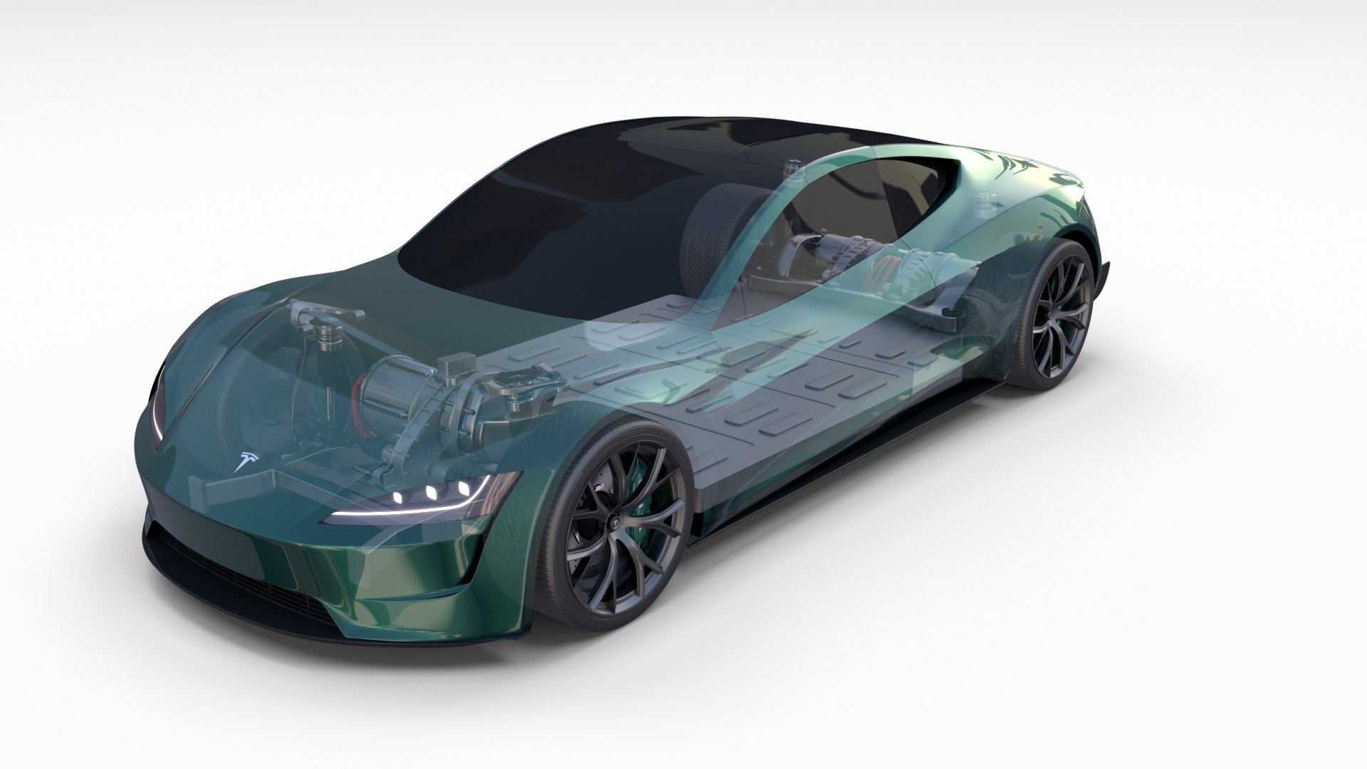 3D model tesla roadster chassis - TurboSquid 1566055