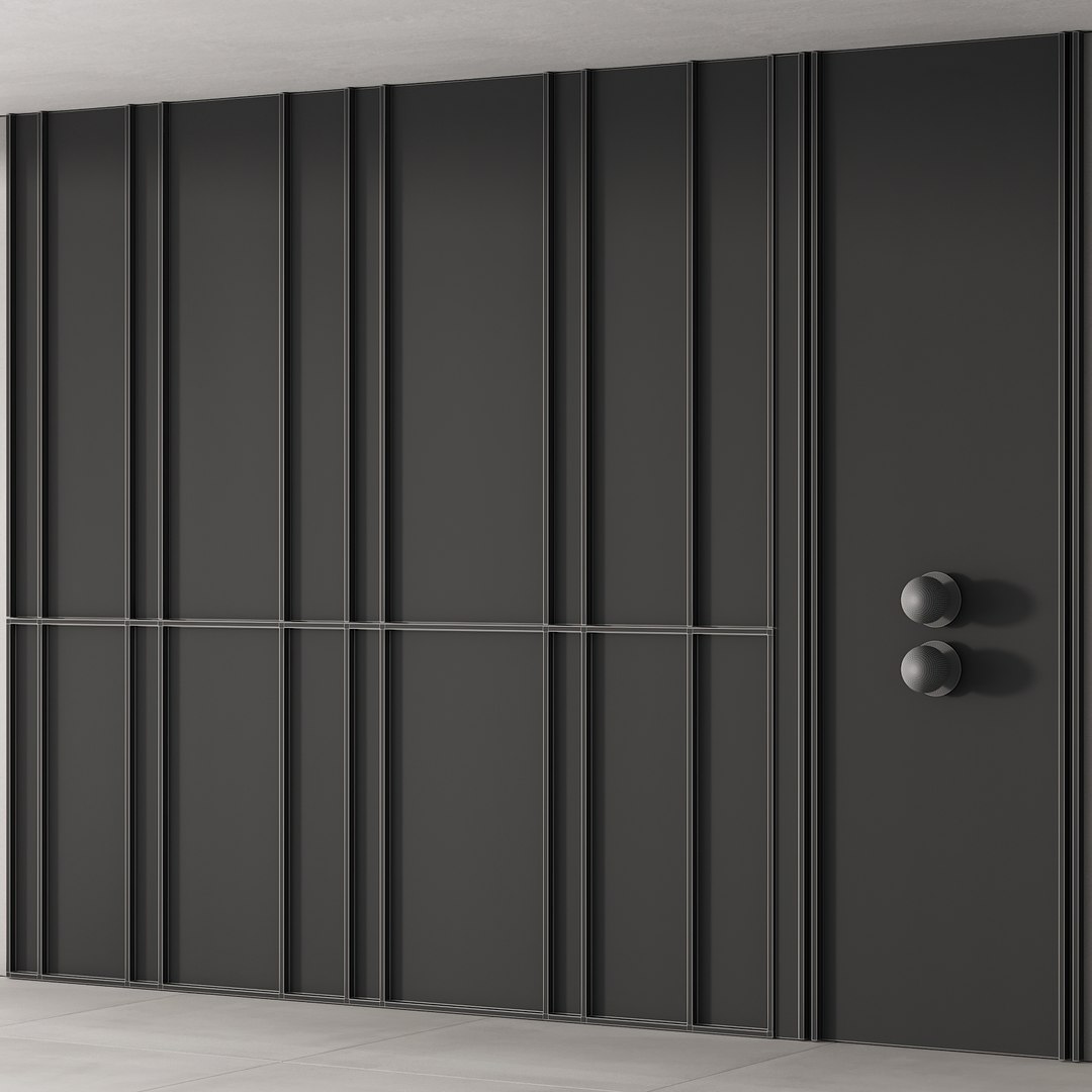 3D 196 Wall Composition 02 Decorative Wall Panel Kit 01 - TurboSquid ...