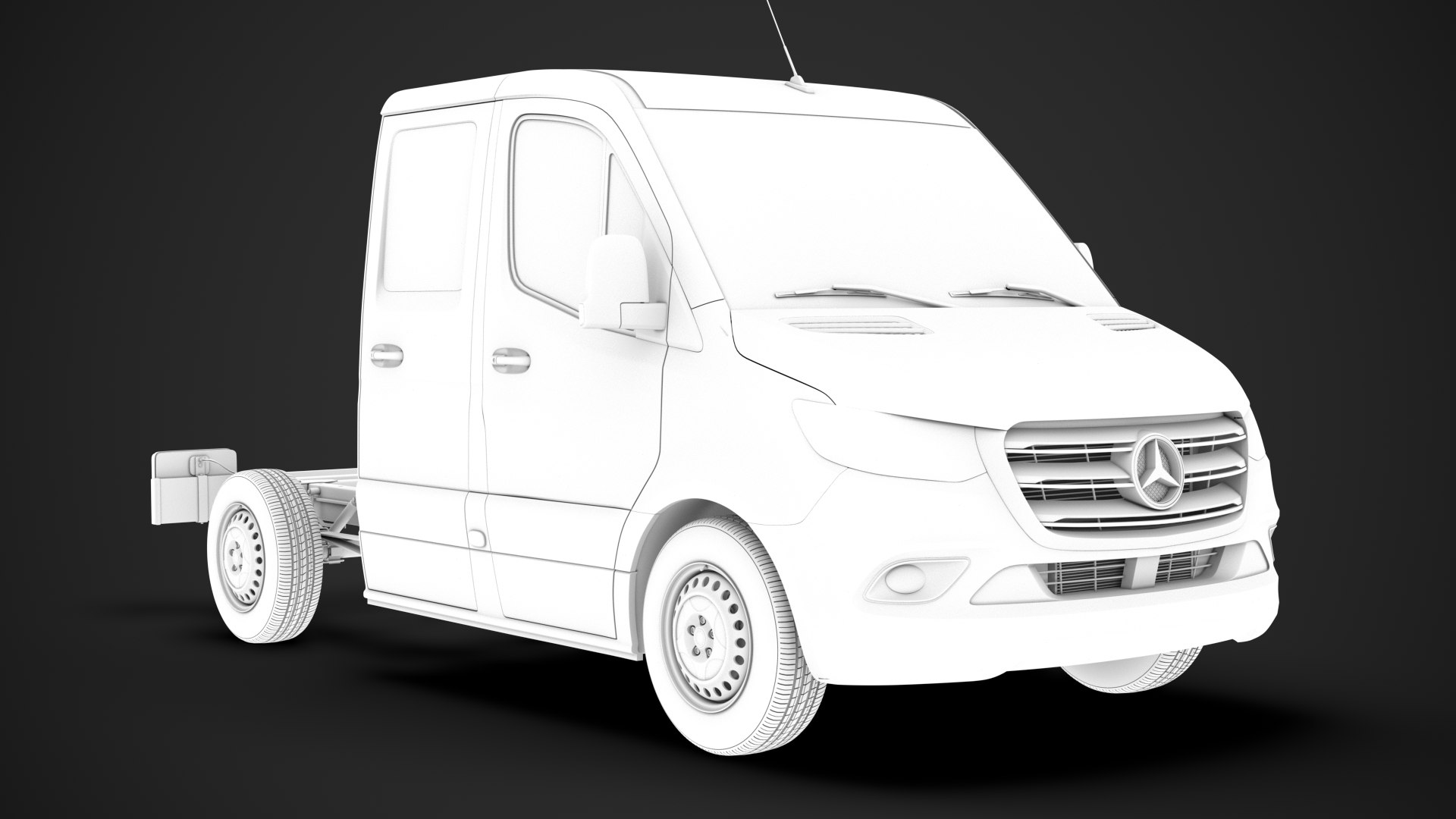 Mercedes sprinter chassis crew 3D model - TurboSquid 1458352