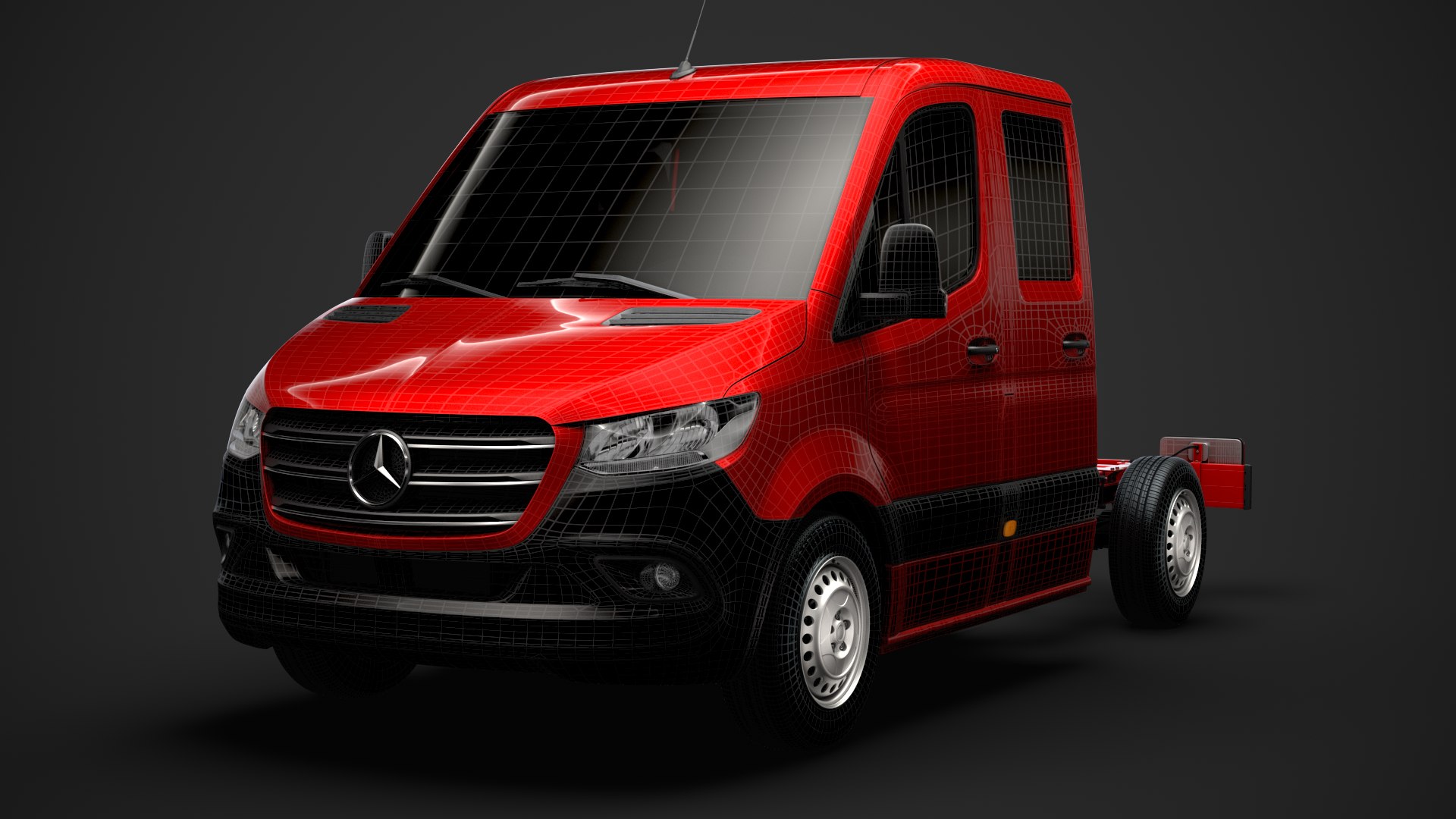 Mercedes sprinter chassis crew 3D model - TurboSquid 1458352