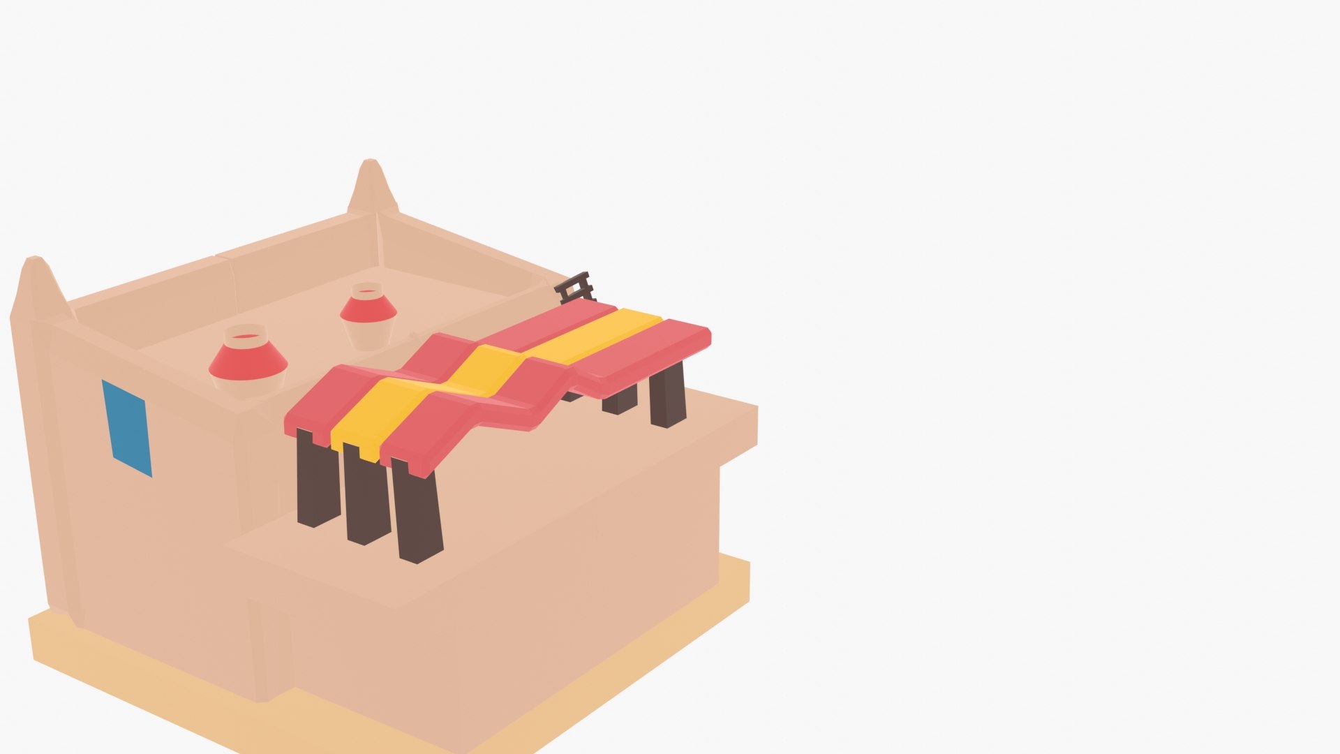 3D Low Poly Desert House 3D Model - TurboSquid 2152901