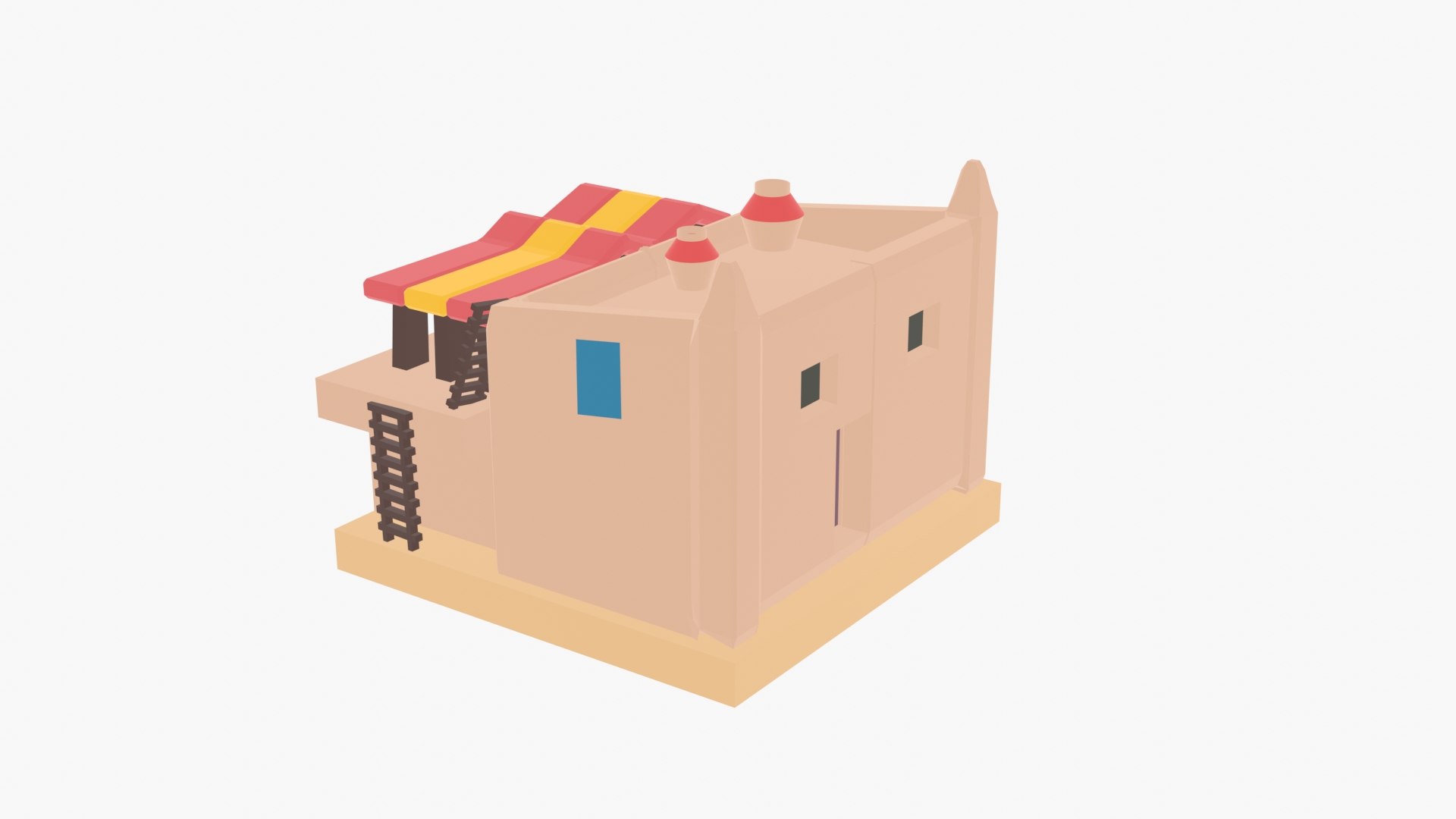 3D Low Poly Desert House 3D Model - TurboSquid 2152901