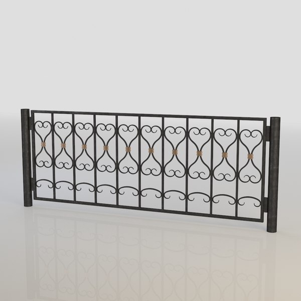 3d iron fence model