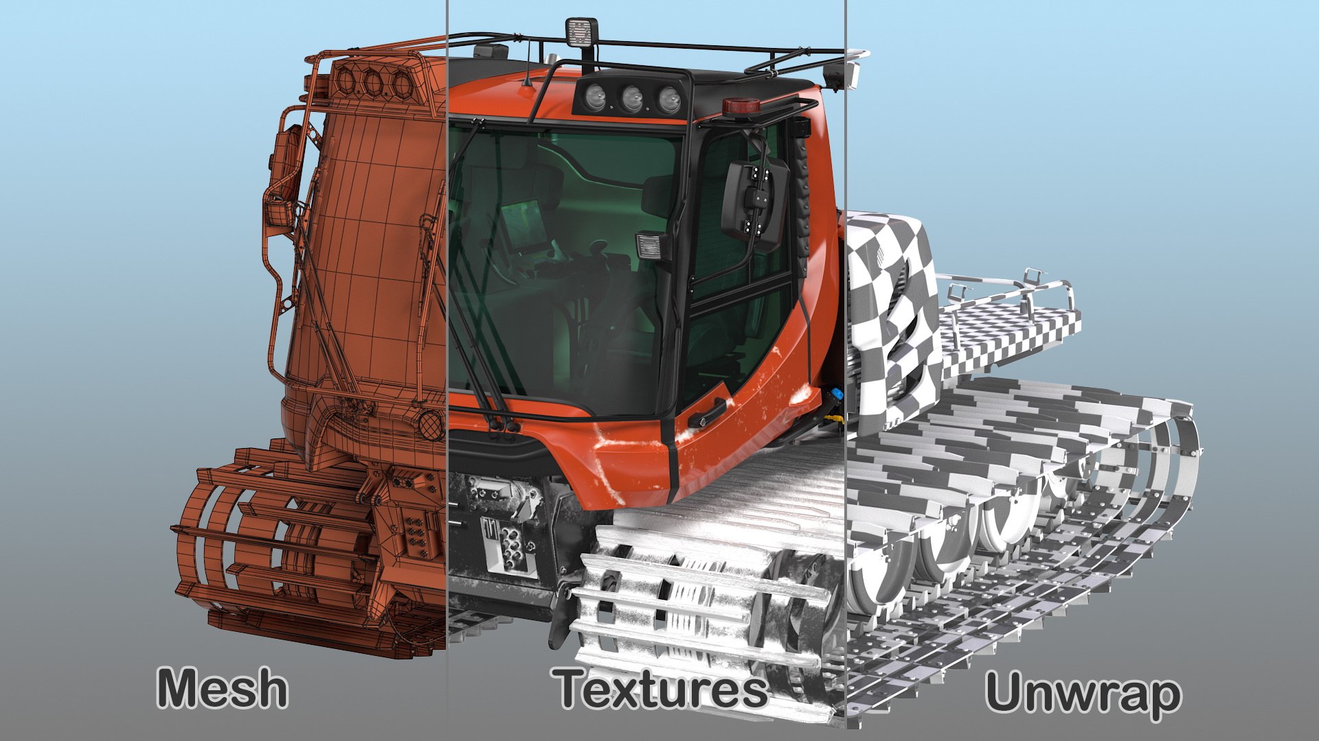 Snowy Snowcat Generic Snow Model - TurboSquid 1516182