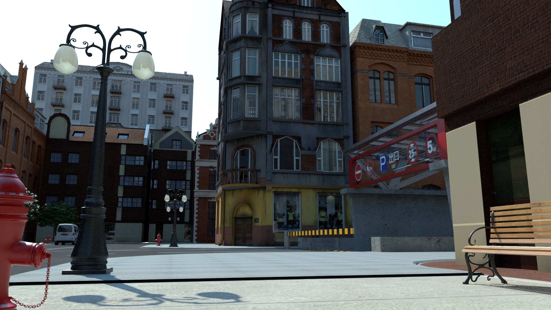 3D City Street Model - TurboSquid 1272340