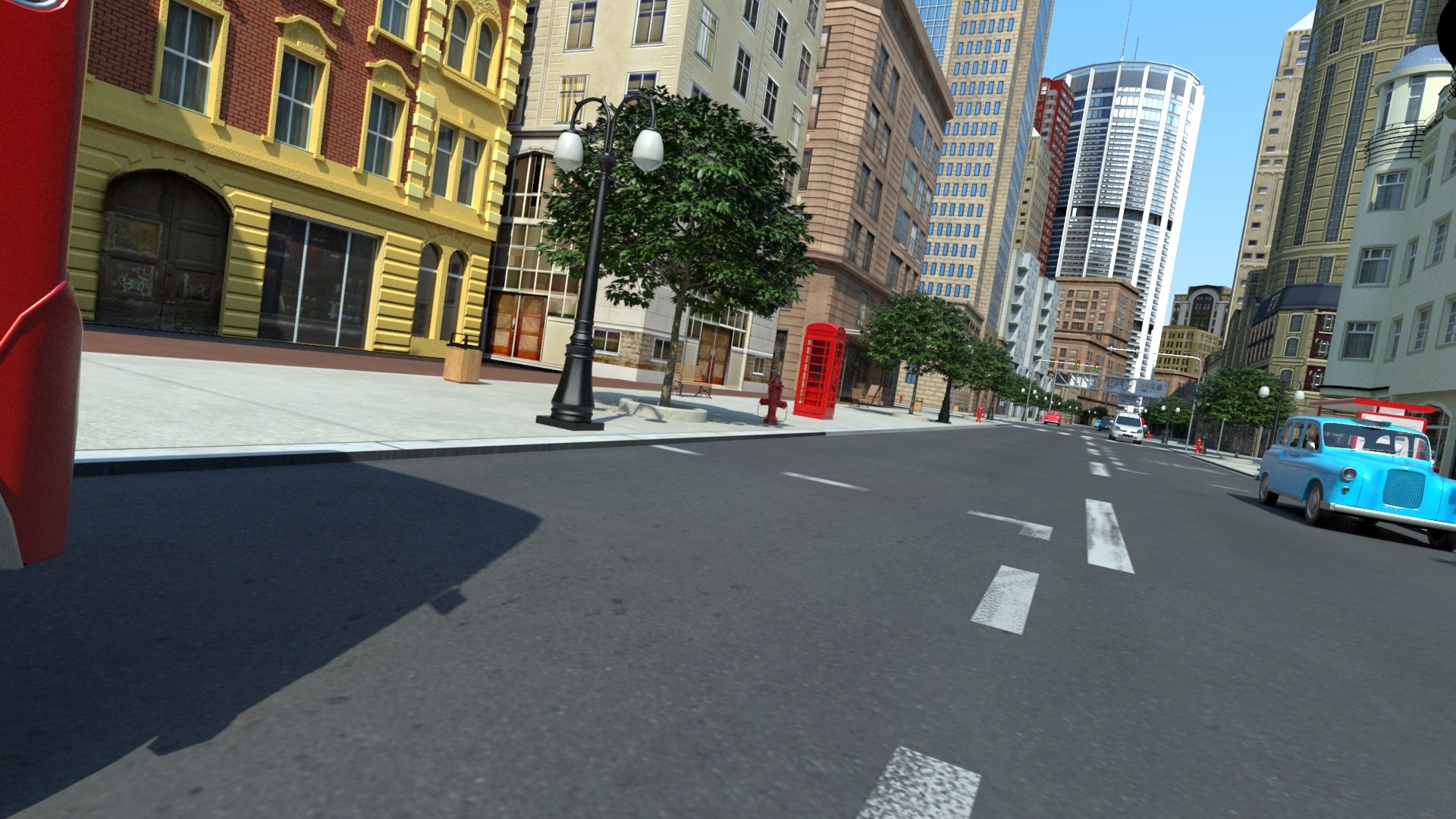 3D City Street Model - TurboSquid 1272340