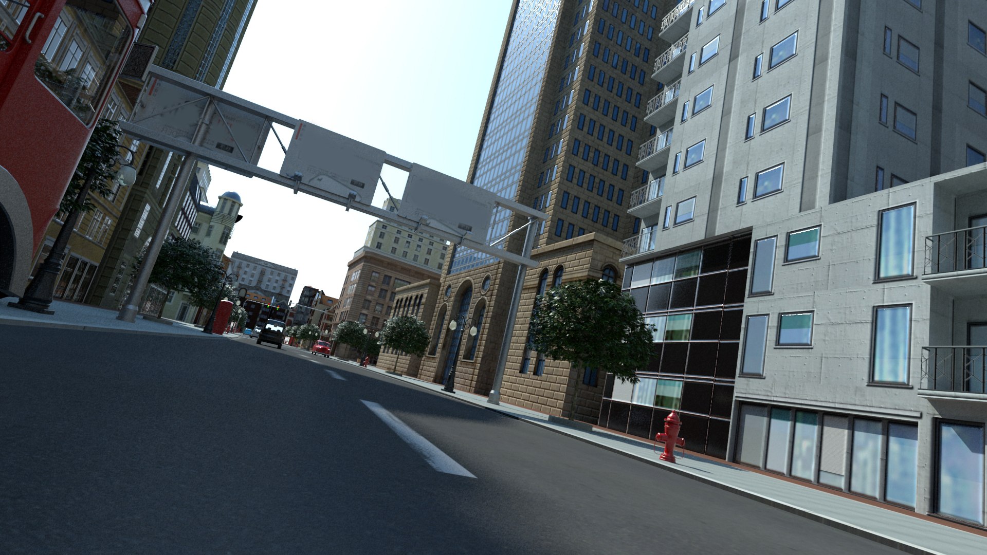 3D City Street Model - TurboSquid 1272340