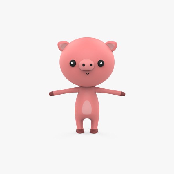 양식화된 캐릭터 001 돼지 3D 모델 - TurboSquid 2170992