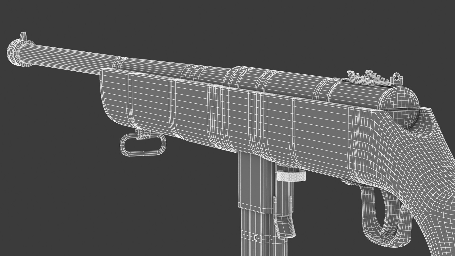M50 Reising Submachine Gun 3D Model - TurboSquid 2047178