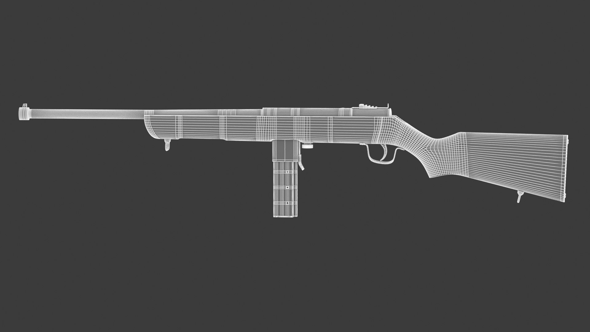 M50 Reising Submachine Gun 3D Model - TurboSquid 2047178