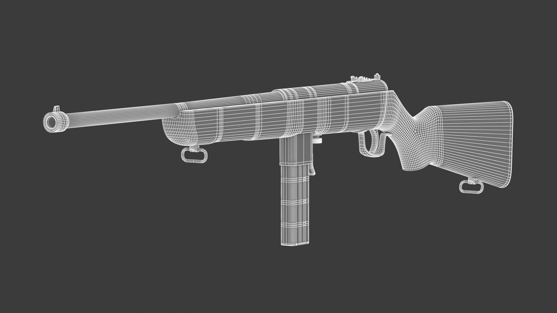 M50 Reising Submachine Gun 3D Model - TurboSquid 2047178