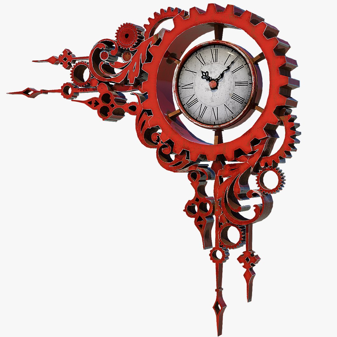 3D Model Steampunk Clock - TurboSquid 1779429