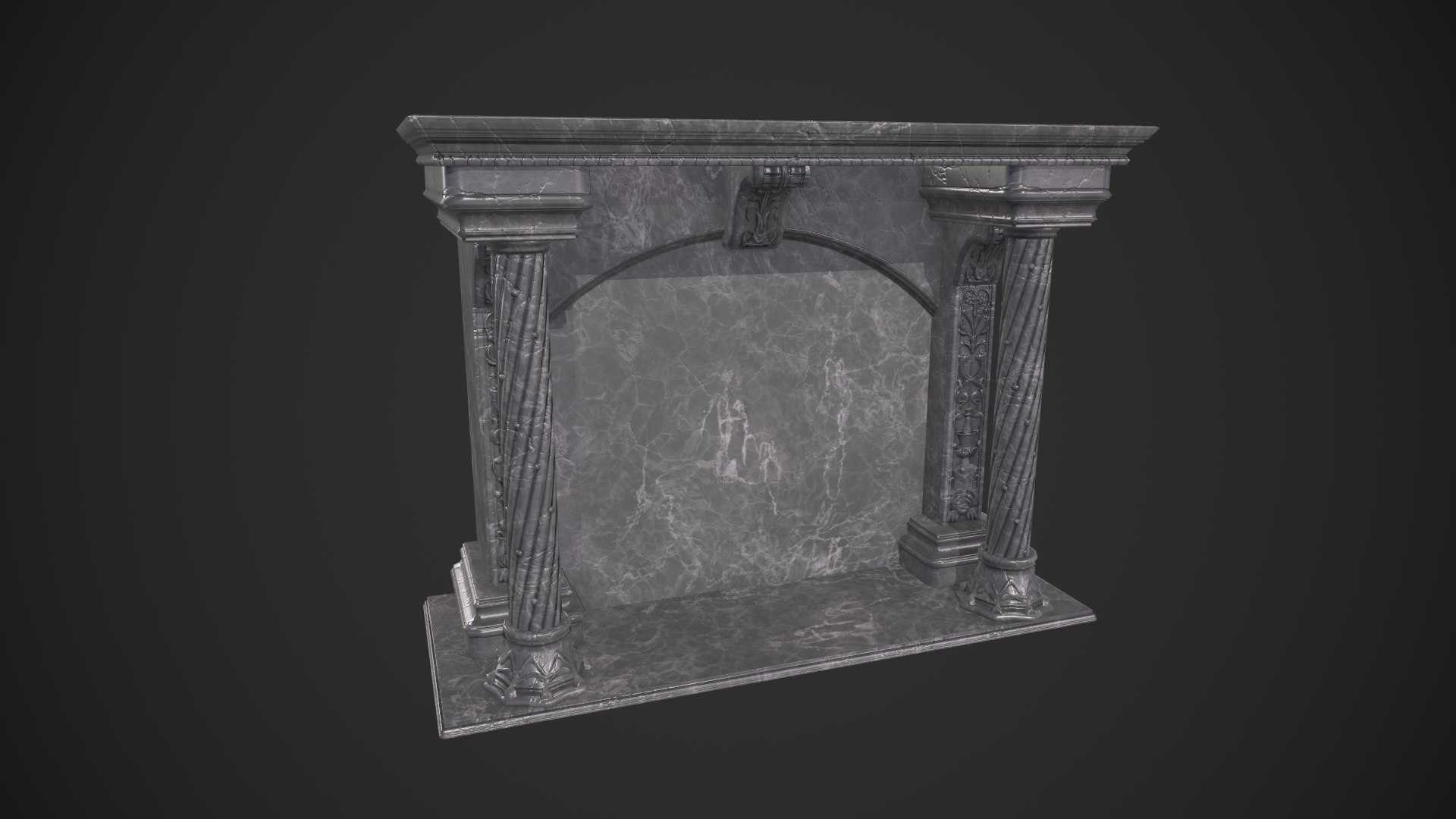 3D Model Marble Fireplace - TurboSquid 2122727