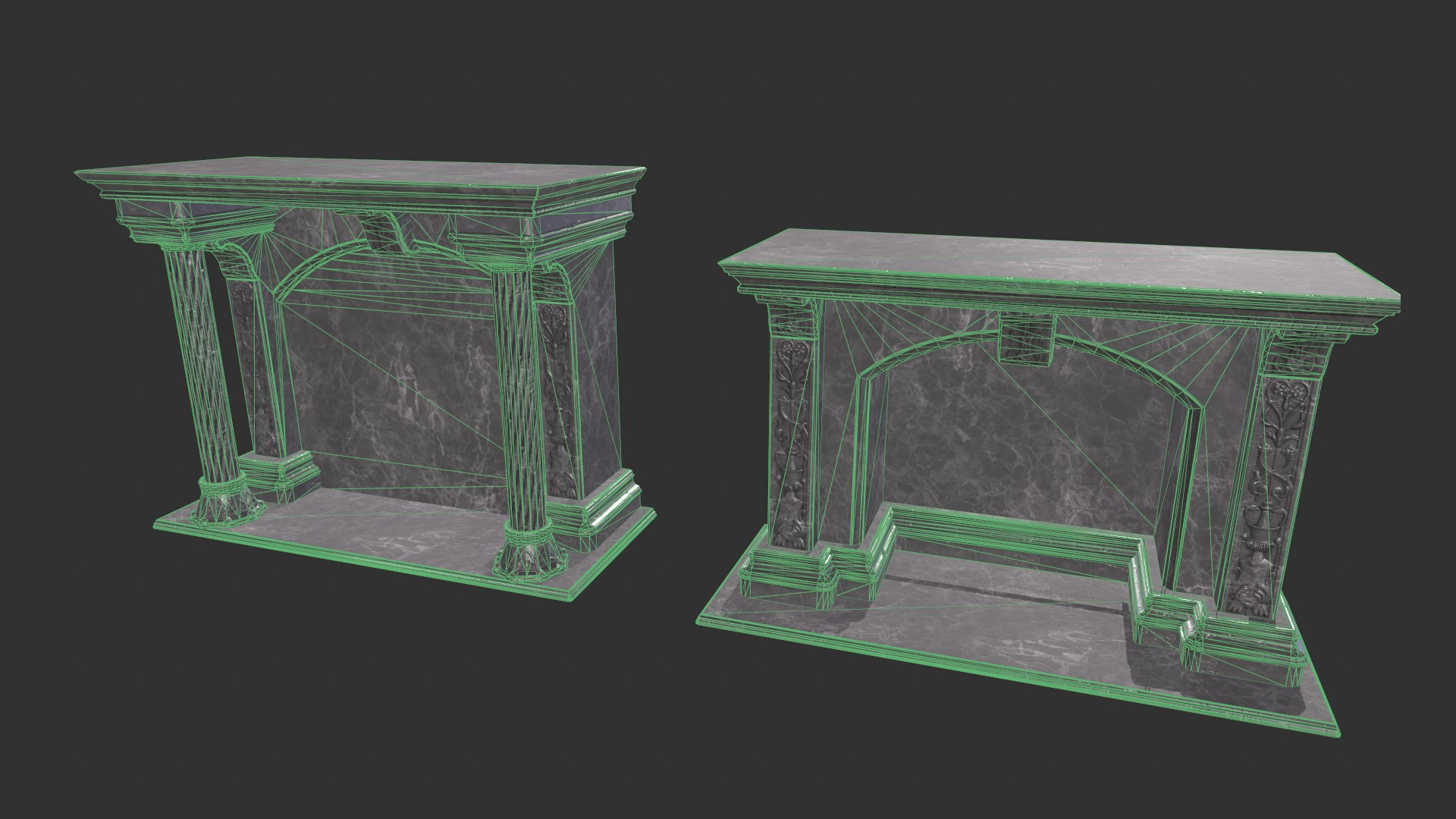 3D Model Marble Fireplace - TurboSquid 2122727