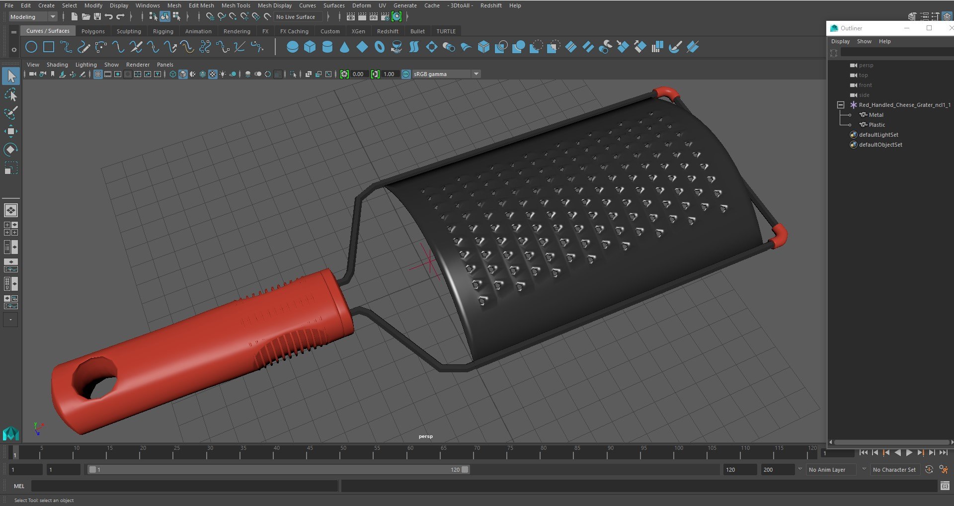 3D Red Handled Cheese Grater - TurboSquid 2143069