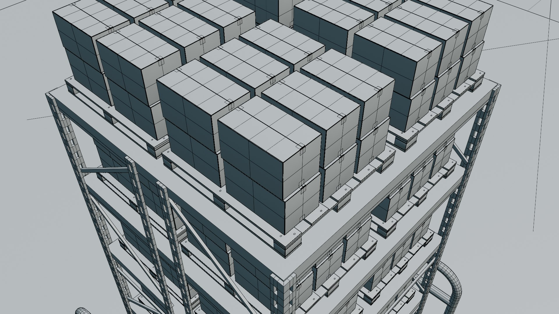 3D Model Warehouse Shelf - TurboSquid 2238088