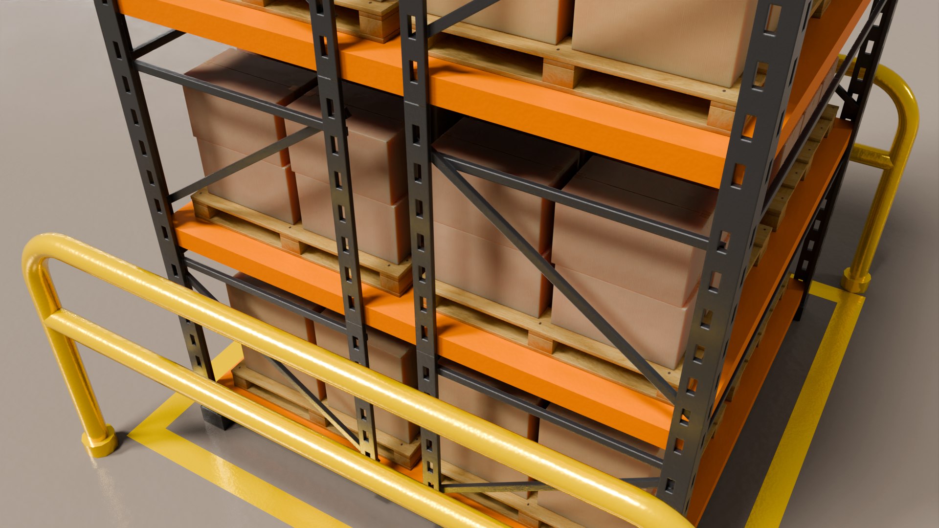 3D Model Warehouse Shelf - TurboSquid 2238088