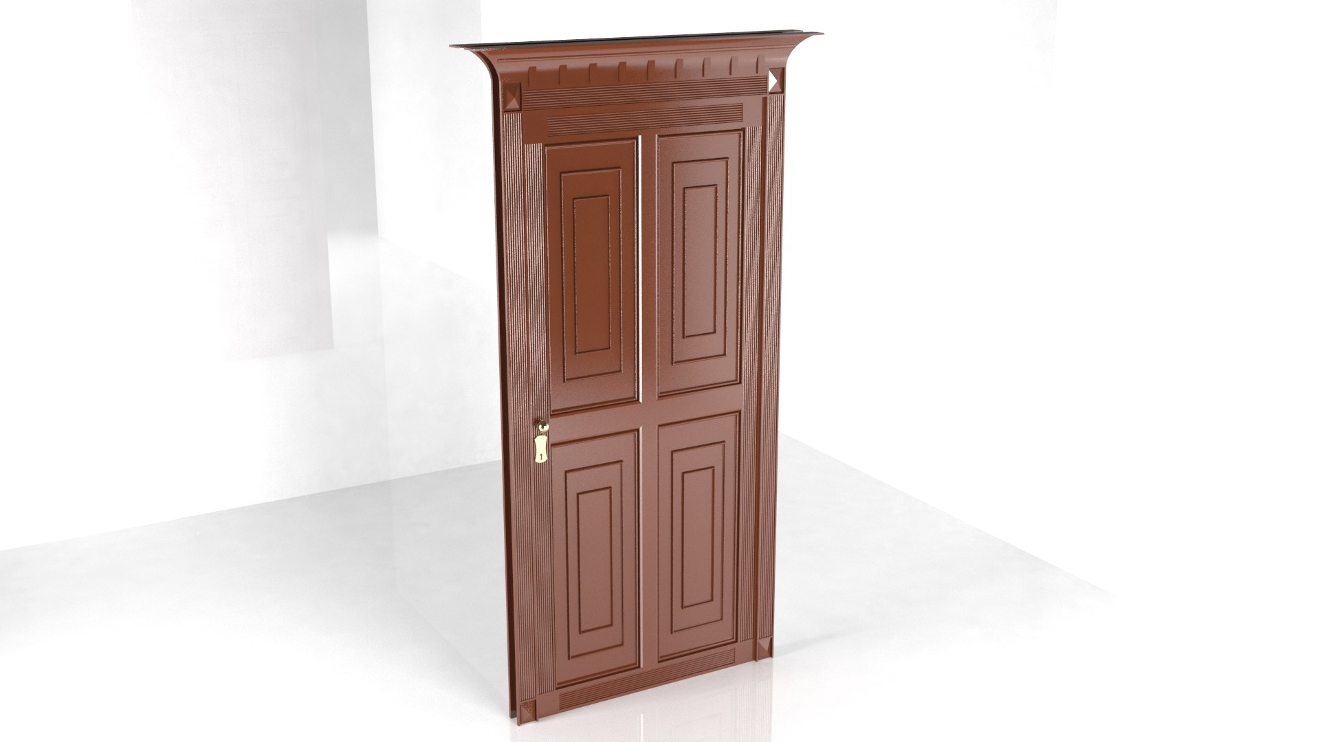 3D 4 panel door - TurboSquid 1588579