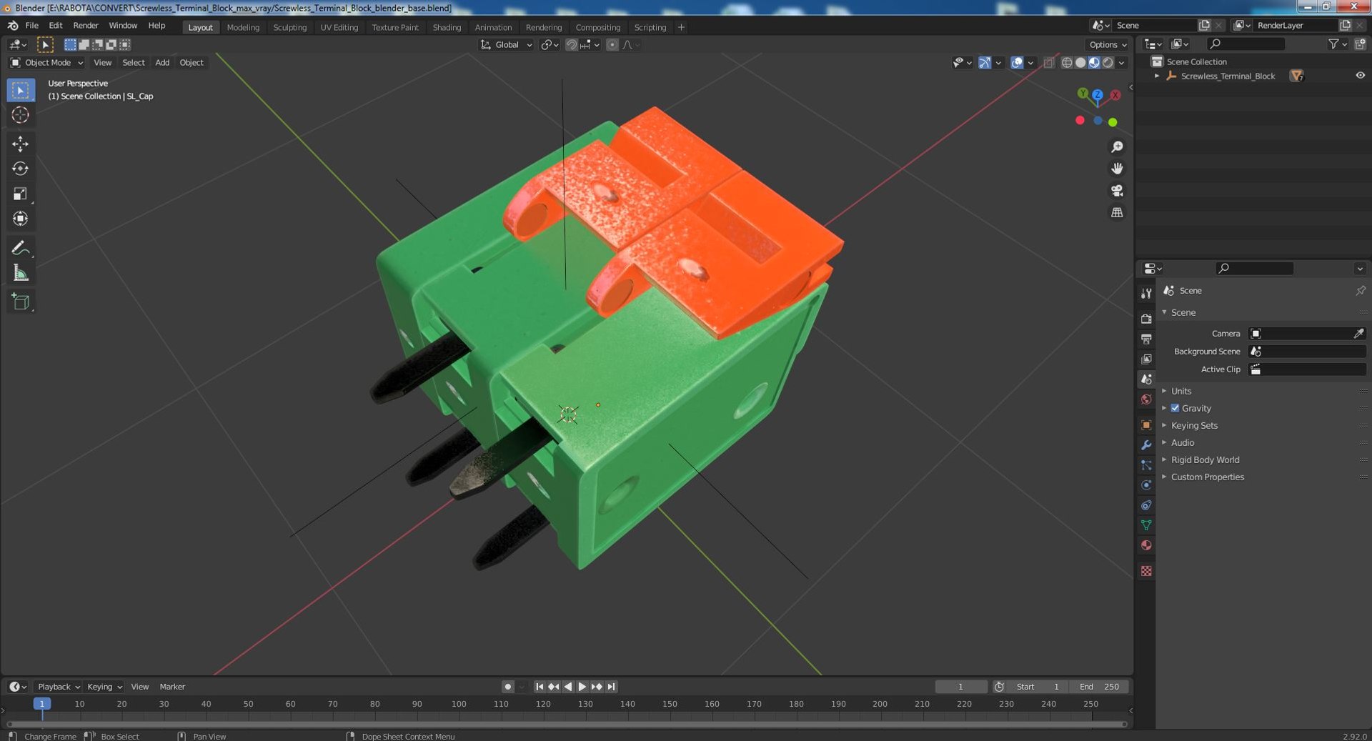 Screwless Terminal Block 3D Model - TurboSquid 1942178