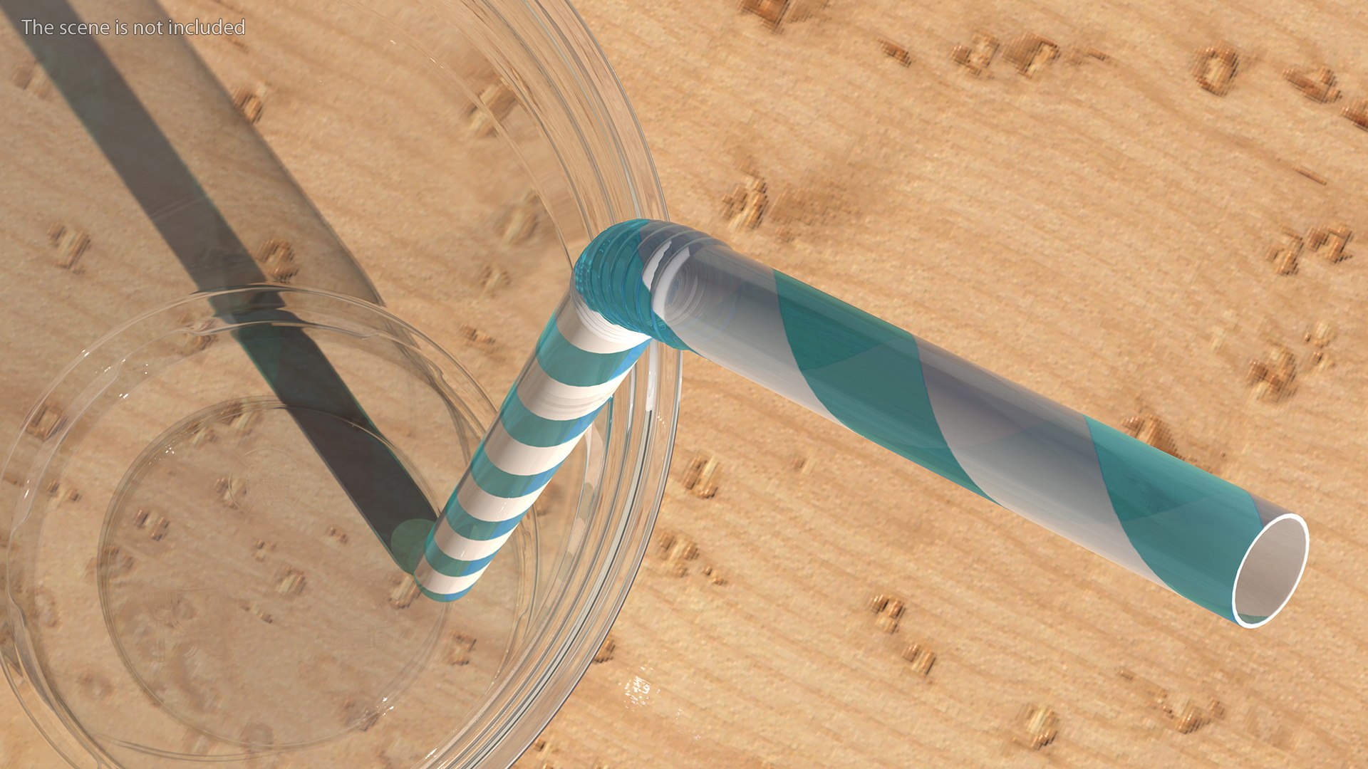 3D Flexible Plastic Straw Blue Model - TurboSquid 1799381