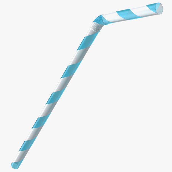 3D Flexible Plastic Straw Blue model - TurboSquid 1799381