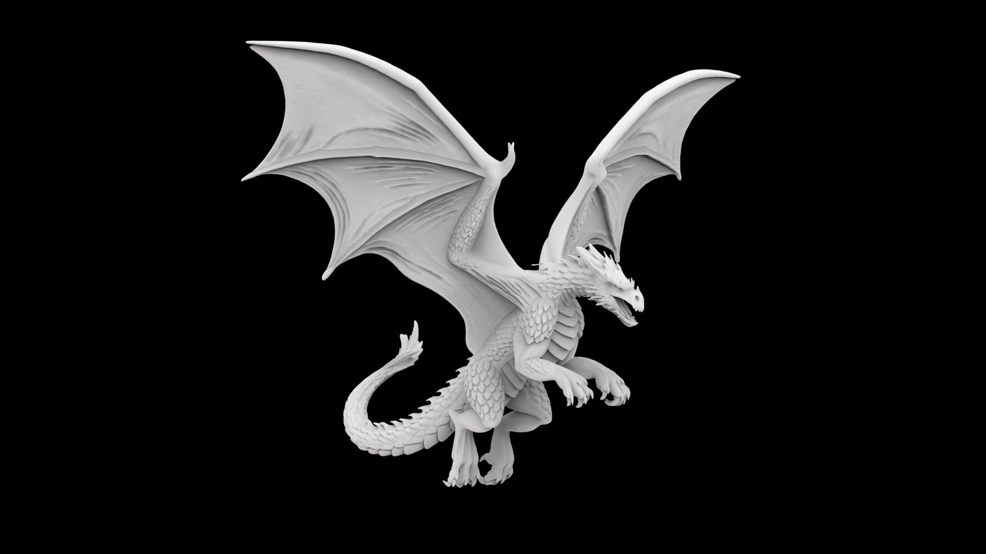 3D Flying Dragon Statue 3D Print Model Model - TurboSquid 2454502