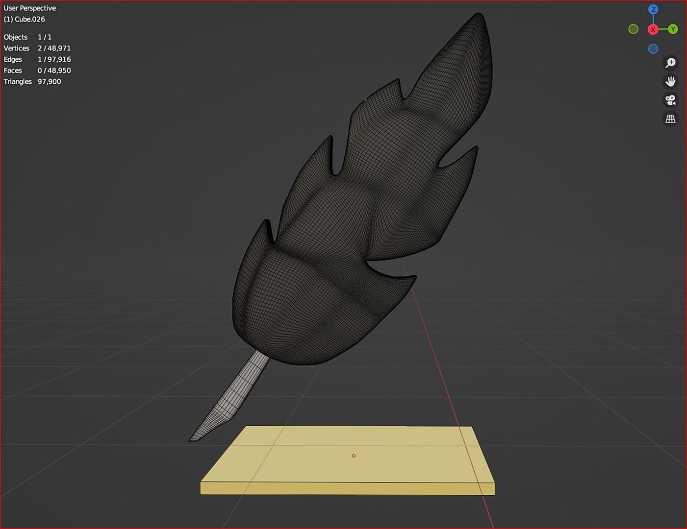 3d Bird Quill Icon Model - TurboSquid 2066386