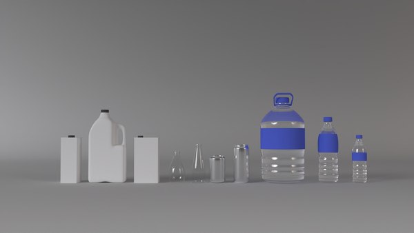 modelo 3d Botellas utilizadas en el mercado. - TurboSquid 2120799