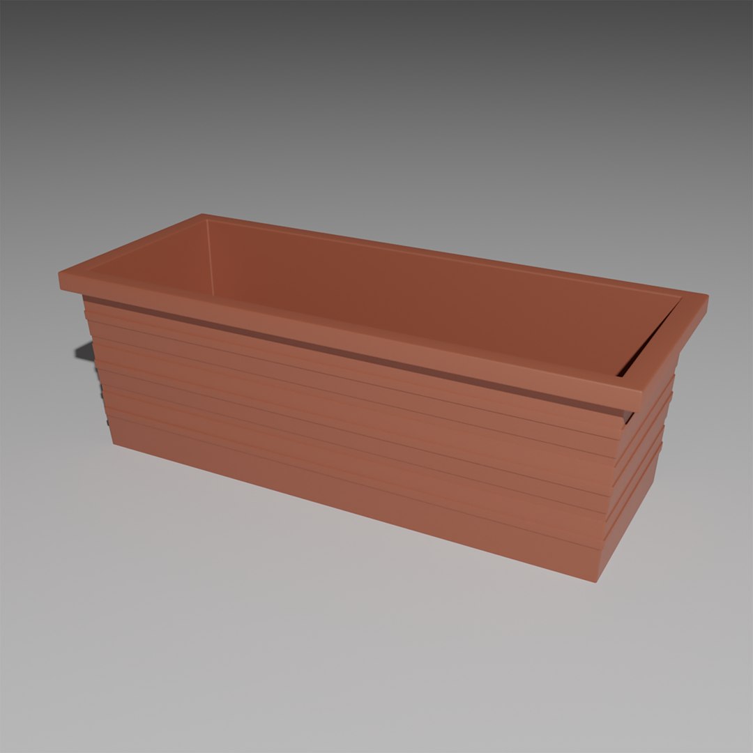 3D Long Plant Pot - TurboSquid 2204881