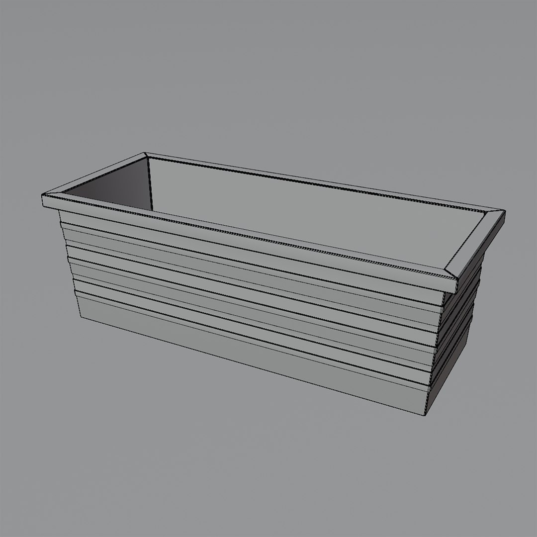 3D Long Plant Pot - TurboSquid 2204881